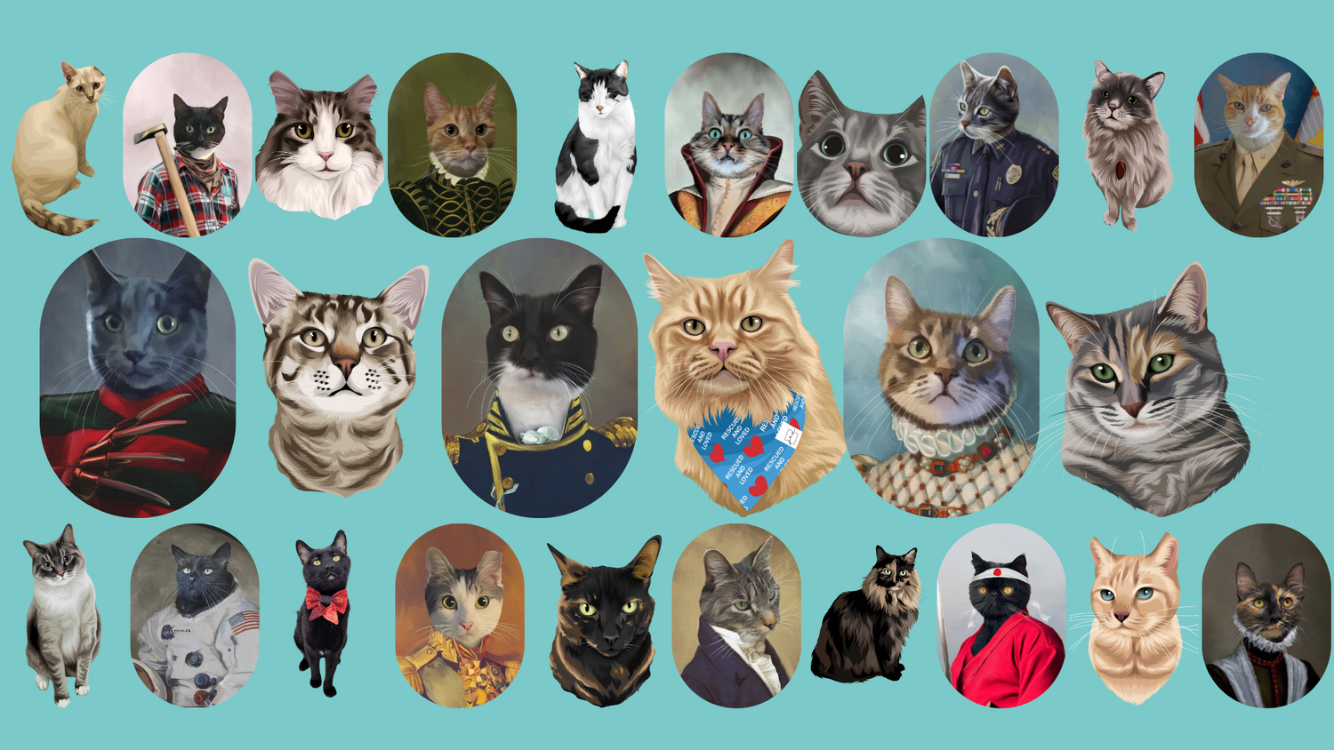 Custom cat art for portraits, apparel, pillows, & more! | Art Your Cat